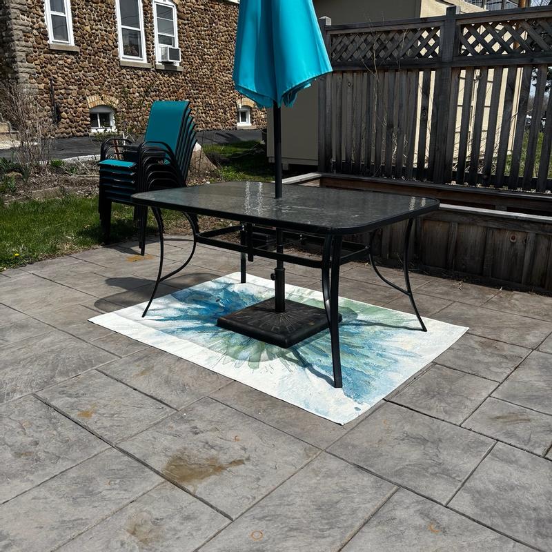Nourison Home Color Splash 10 x 13 ft Ivory Blue Indoor or outdoor Area ...