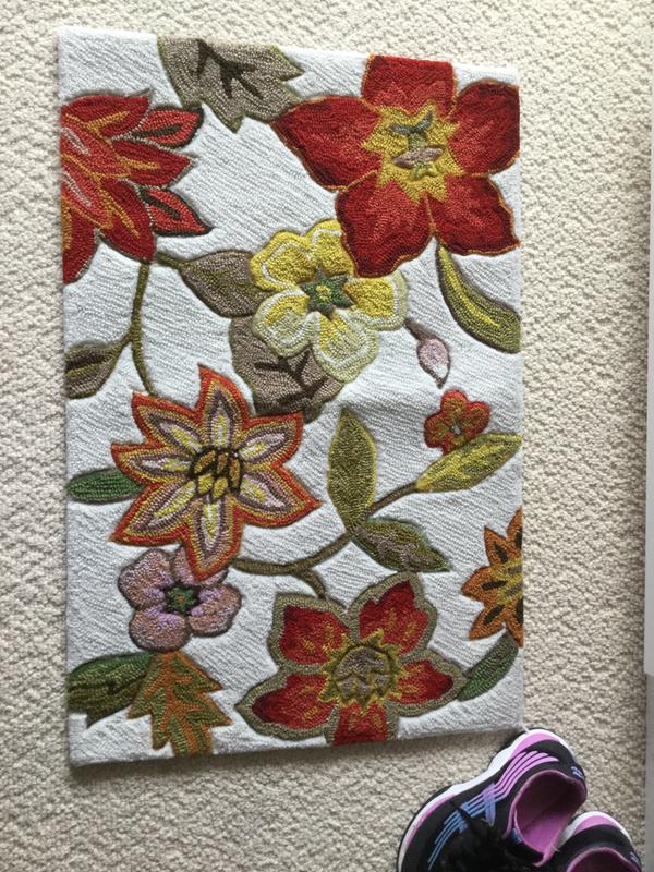 Nourison Fantasy Hand Hooked Wild Flower Motif Rug in Ivory | Bed Bath ...