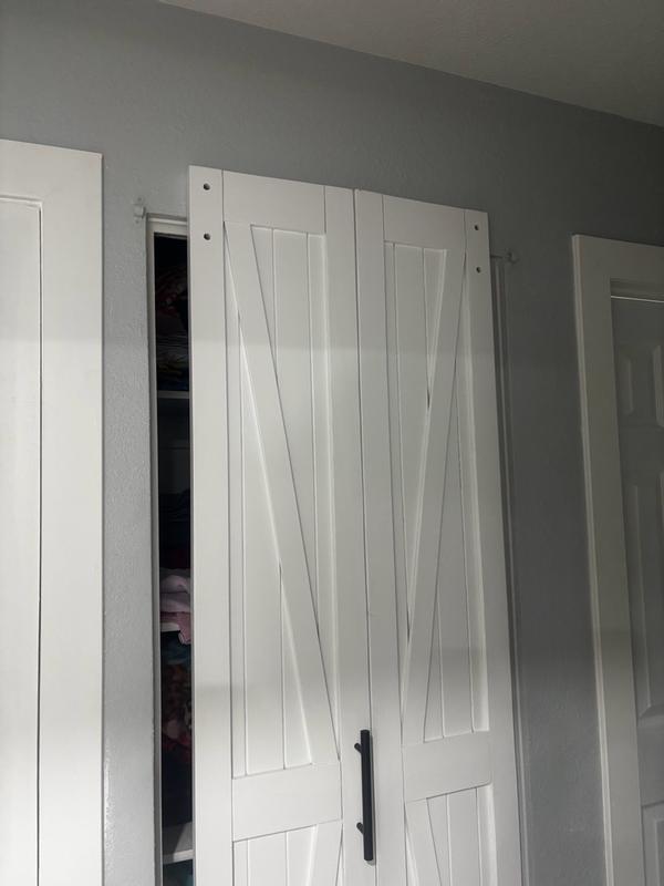 LOVMOR 36x84 inch Solid Pine Bi-Fold Doors - Pre-Assembled Heavy Duty ...