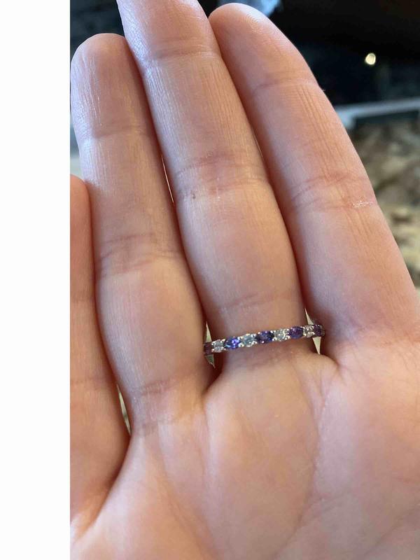 Lafonn February Birthstone Stackable Eternity Simulated Diamond Ring ...