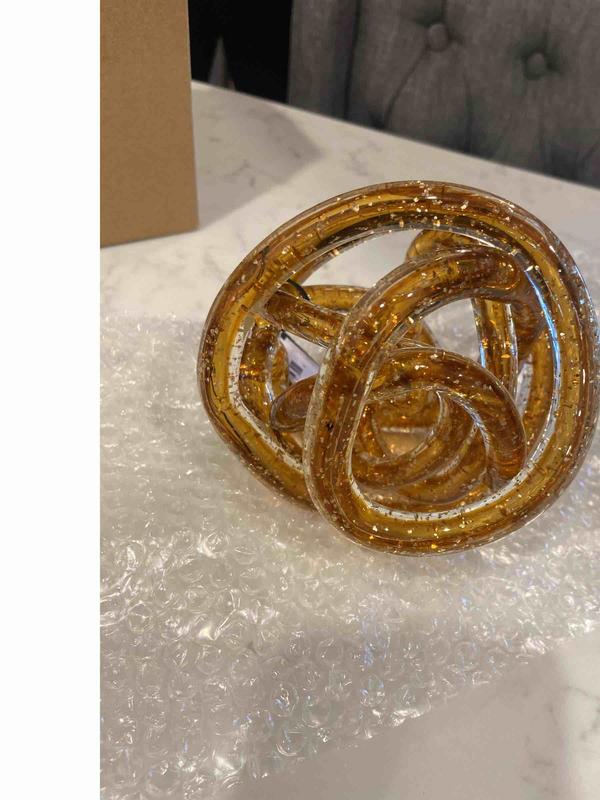 HOME ESSENTIALS AND BEYOND 5-D Amber Dot Glass Knot Art | Nordstromrack