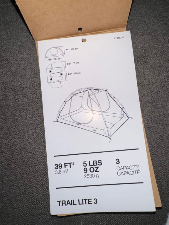 The North Face Trail Lite Tent: 3-Person 4-Season - Hike & Camp
