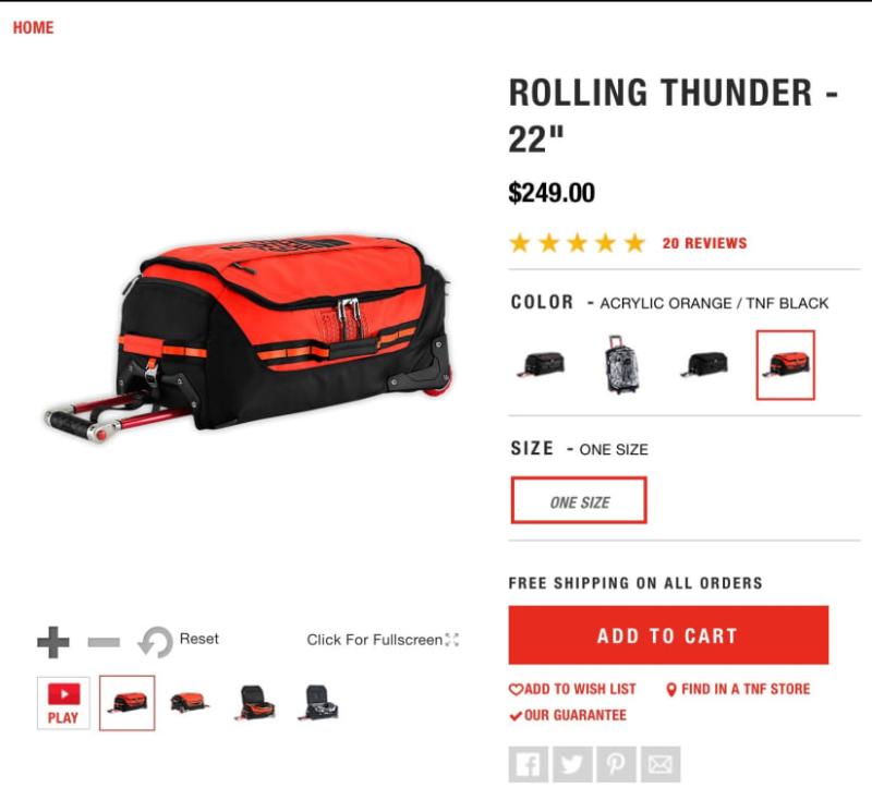 The North Face Rolling Thunder 40L Wheeled Duffel - TNF Black | SportChek