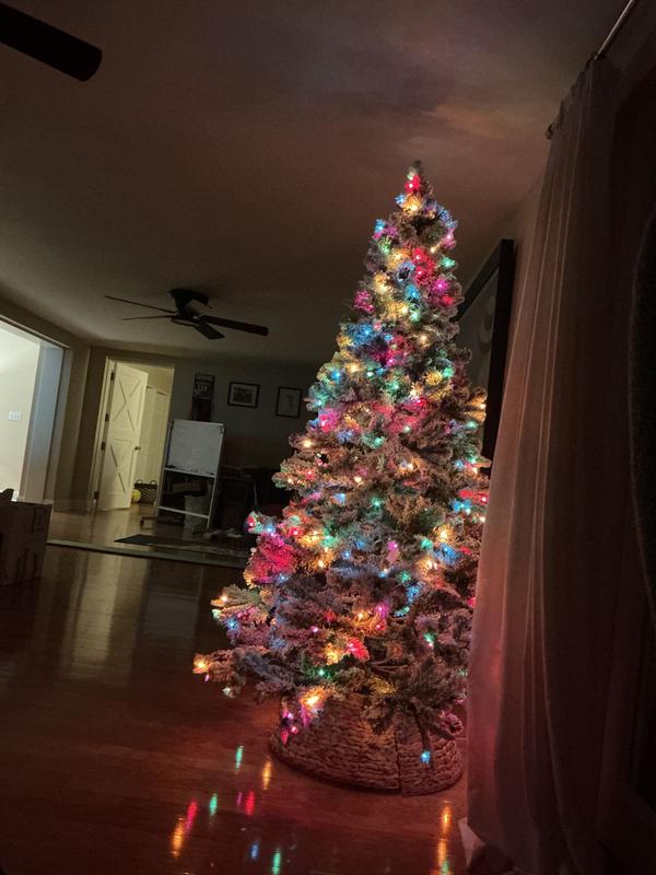 National Tree Company Snowy Mixed Pine 6.5-ft Pine Pre-lit Artificial ...