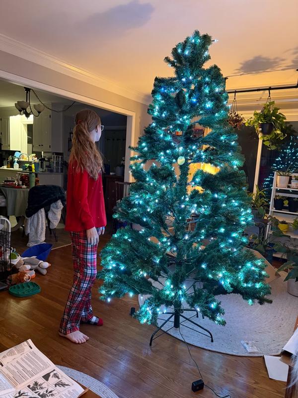 National Tree Company North Valley Spruce 7.5-ft Spruce Pre-lit ...