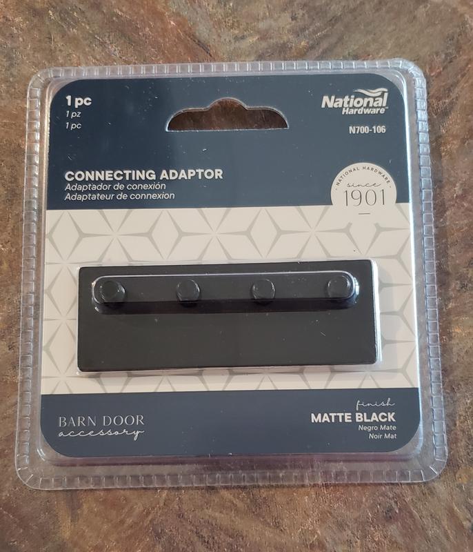 National Hardware Barn Door Hardware Connecting Adaptor, Matte Black at ...