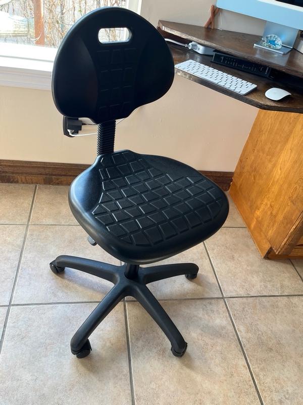 Hampden Furnishings Romulus Black Work Seat with Polyurethane Seat ...
