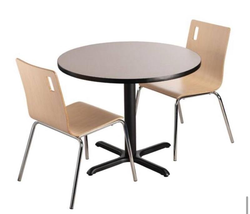 Hampden Furnishings Bennet Grey Nebula Round Contemporary/Modern Wood ...