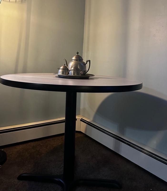 Hampden Furnishings Bennet Grey Nebula Round Contemporary/Modern Wood ...