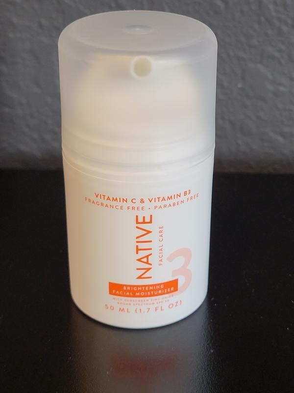 Native brightening face moisturizer sunscreen with vitamin c, spf 30 ...