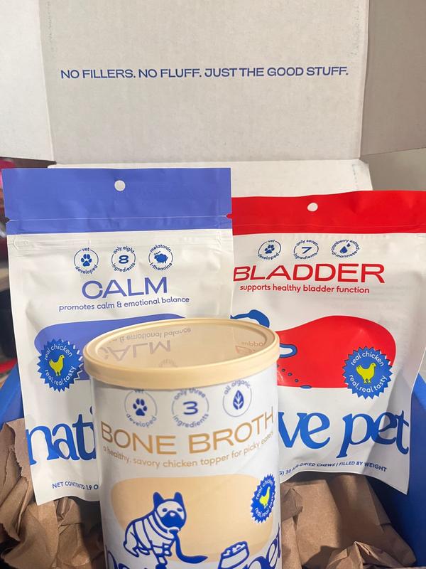 Native Pet Chicken Calming Chews for Dogs, 120 ct