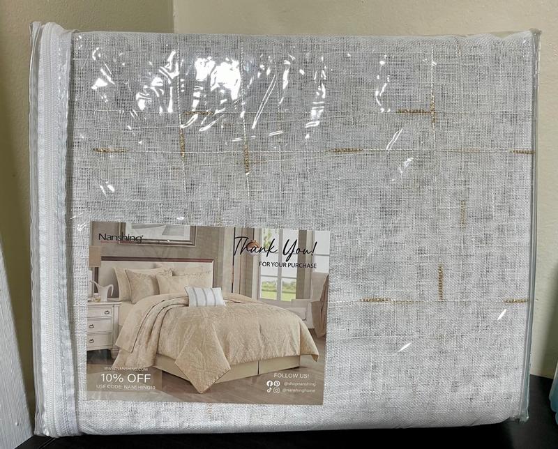 Nanshing 95-in White/Silver Sheer Grommet Curtain panel pair in the ...