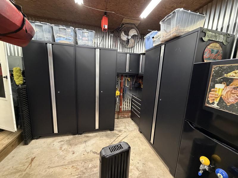 NewAge Products 156-in W x 85.25-in H 8-Cabinets Steel Charcoal Gray ...