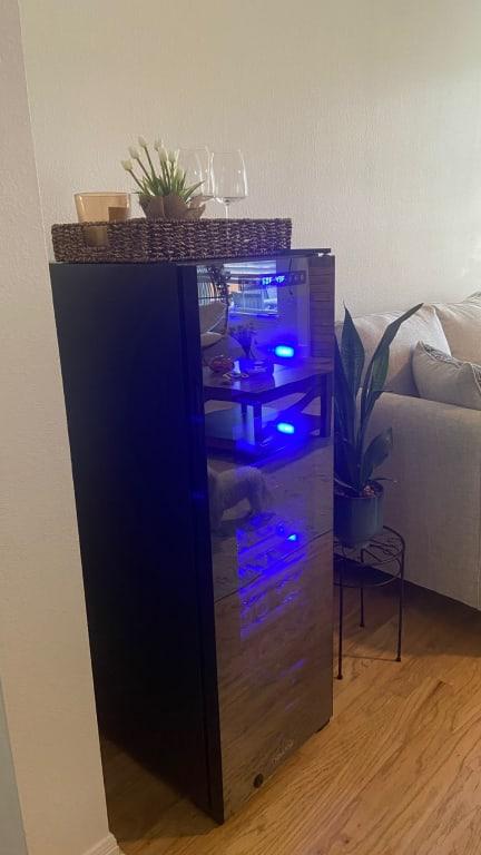Newair Shadow Series Wine Cooler Refrigerator 56 Bottles Dual ...