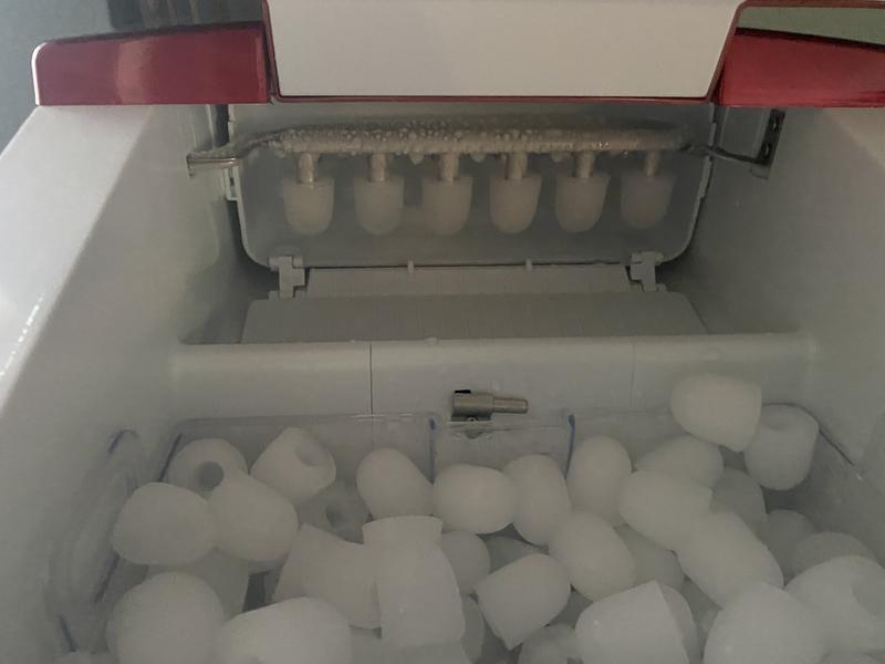 NewAir 50 lb. Ice/Day Stainless Steel Portable Ice Maker, 3 Ice Sizes ...