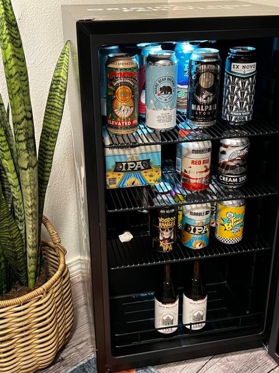 Newair Stone Brewing 126 Can Beverage Refrigerator and Cooler with ...