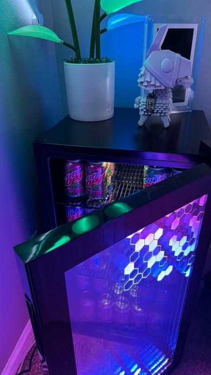 Newair Prismatic Series 126 Can Beverage Refrigerator with RGB ...