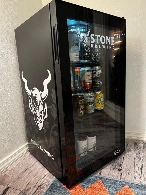 Newair Stone Brewing 126 Can Beverage Refrigerator and Cooler with ...
