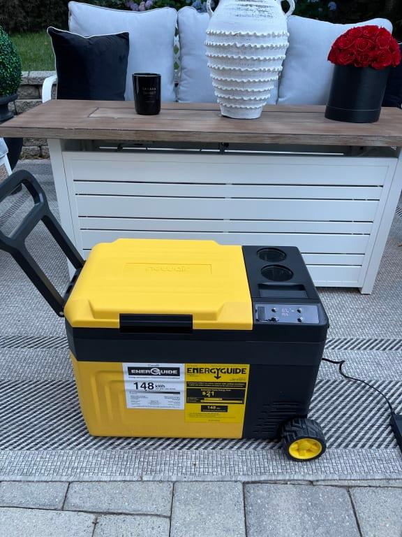 Newair 25 Qt. Portable Electric Cooler, 12v Car Mini Fridge, Hard Lunch ...