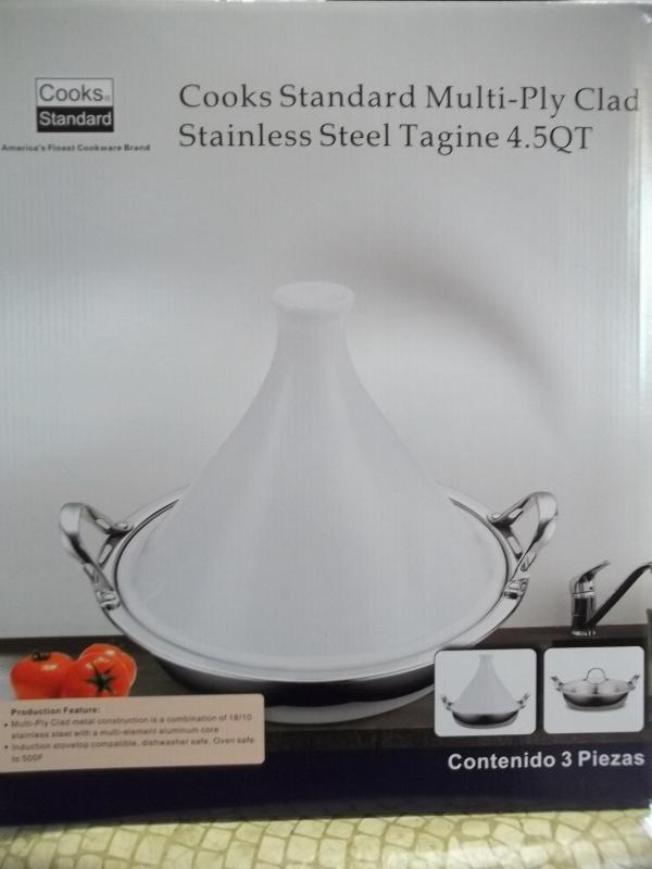 Cooks Standard Multi-Ply Clad Stainless Steel Tagine with 2 Handle and ...