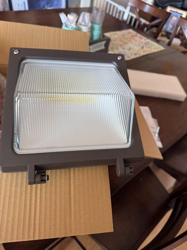 Cedar Hill Black Hardwired LED Outdoor Wall Pack Light 8800 -Lumen in ...