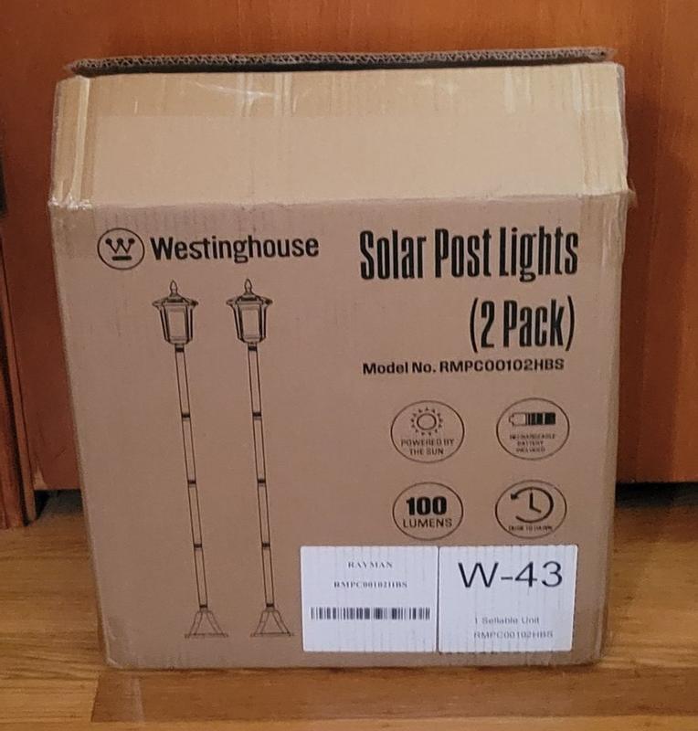 Westinghouse Black Solar LED Light post lantern in the Complete Post ...