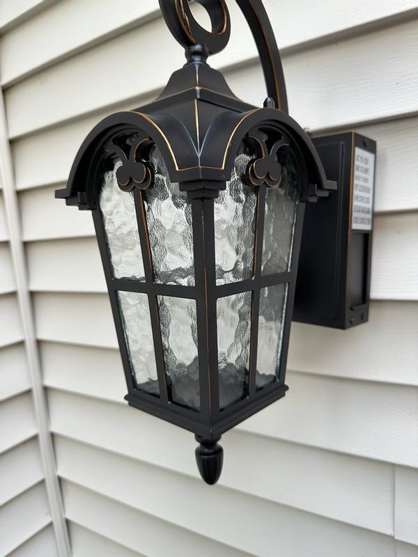 Cedar Hill 17-in H 1-Light Matte Black Dusk to Dawn LED Outdoor Wall ...