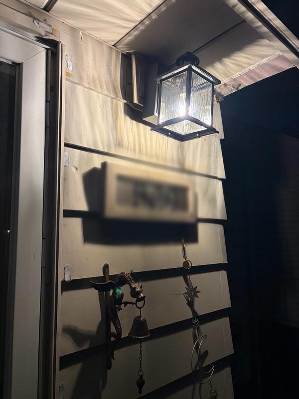 Cedar Hill 11-in H 1-Light Matte Black Motion Sensor Outdoor Wall Light ...