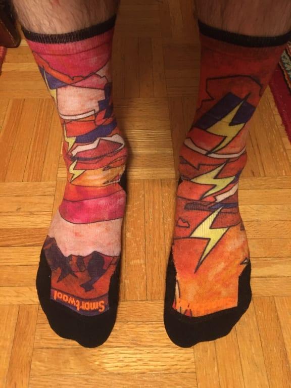 Smartwool Athlete Edition Run Print Crew Sock - Clothing