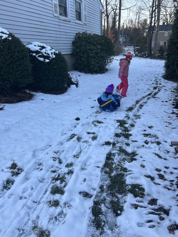 Snow Joe SJ-SLD34-RED Plastic Snow Sled 34 Inch Sledding Toboggan Board ...