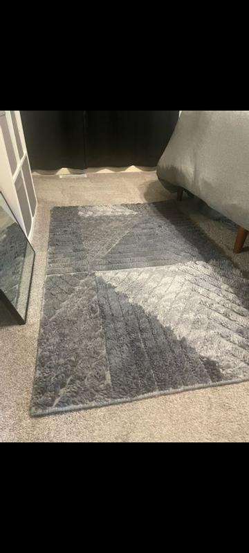 Solo Rugs Solid 3 x 5 (ft) Knotted Wool Gray Rectangular Indoor ...