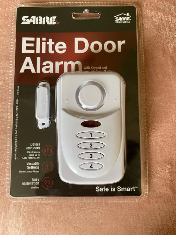 SABRE Wireless Door Sensor Alarm, 120 dB Audible Alarm, Easy ...
