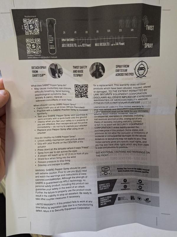 SABRE 0.18-oz Mighty Discreet Pepper Spray in the Pepper Spray ...