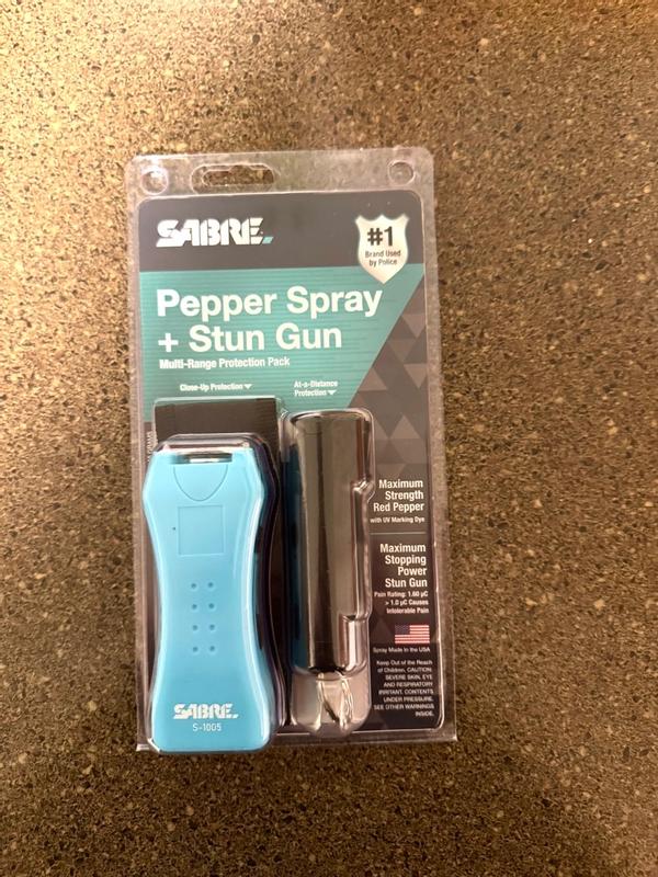 SABRE Stun Gun and Pepper Spray Self-Defense Combo Kit with Flashlight ...