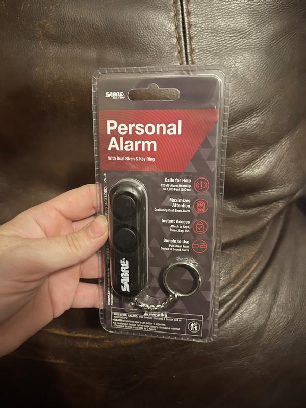 SABRE Pink Personal Alarm Keychain - 110 dB Dual Siren Alarm for ...