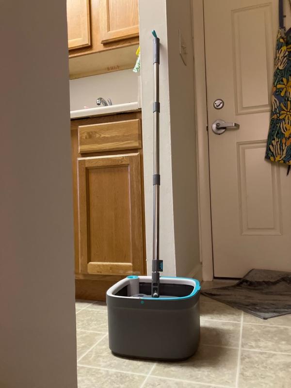 True & Tidy Clean Mop and Bucket System with Floor Sweeper Deluxe Set ...