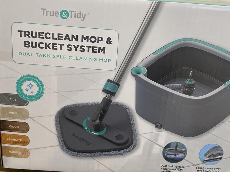True & Tidy True Clean Duo Bucket Spin Mop System - Macy's