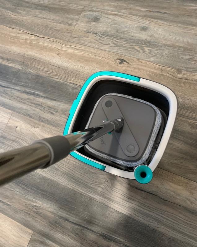 True & Tidy Clean Mop and Bucket System with Floor Sweeper Deluxe Set ...