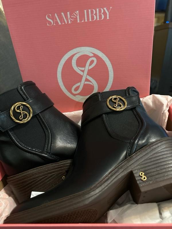 Sam and Libby Women's Natalia Stacked Heel Ankle Booties - Macy's