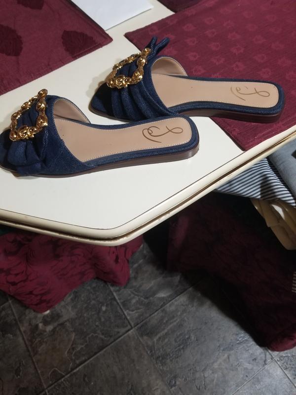 Sam Edelman Women's Ivana Buckle-Trim Slide Flat Sandals - Macy's