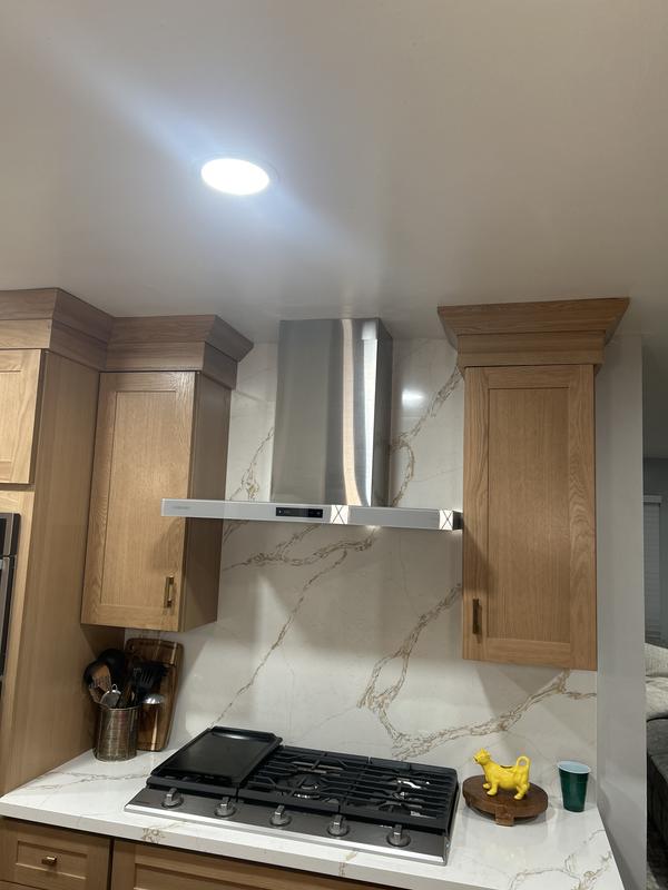 Samsung Bespoke 30-in Convertible 390-CFM White Glass Wall-Mounted ...