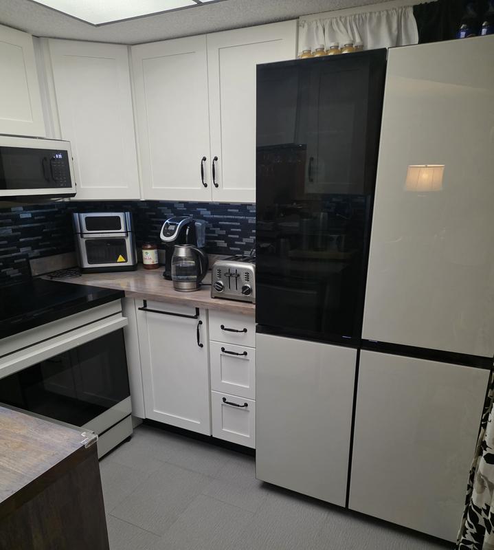 Samsung Bespoke 28.6-cu ft 4-Door Smart French Door Refrigerator with ...