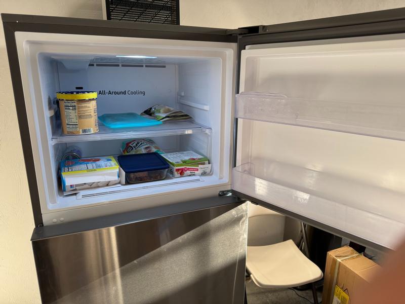 Samsung Garage Ready 17.5-cu ft Top-Freezer Refrigerator Smart ...