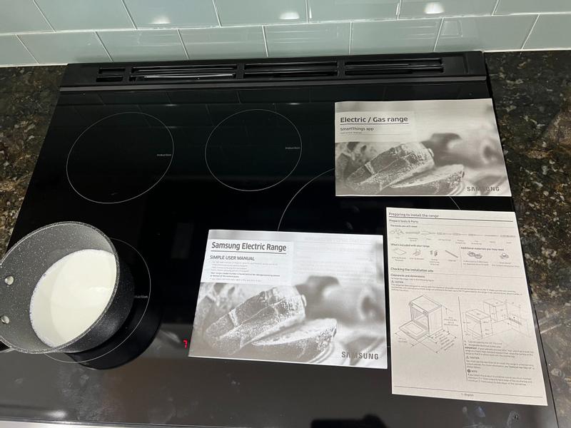 Samsung Rapid Heat Induction 30-in 4 Elements 6.3-cu ft Self & Steam ...