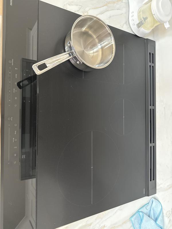 Samsung 30-in 4 burners Black Smart Compatible Induction Cooktop with ...