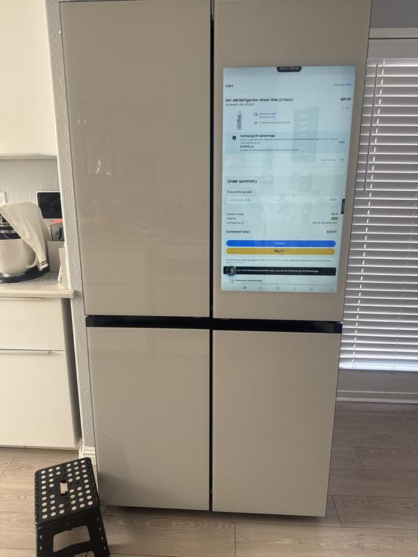 Samsung Bespoke 28.6-cu ft 4-Door Smart French Door Refrigerator with ...