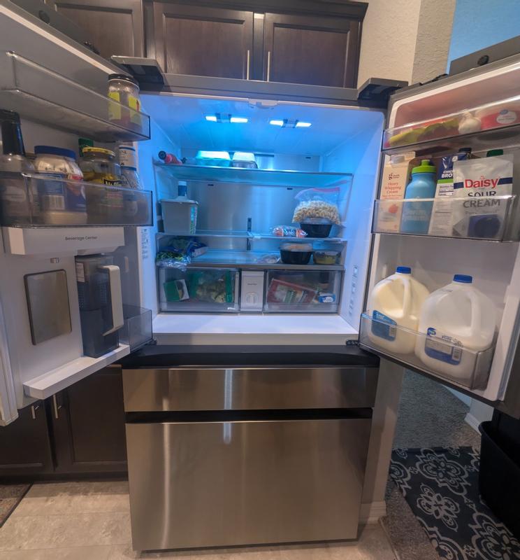 Samsung Bespoke Counter-Depth Inner Beverage Center 22.9-cu ft 4 -Door ...