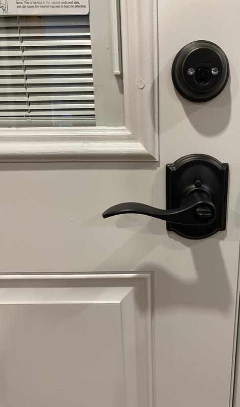 Schlage F51ACCCAM Accent Single Cylinder Keyed Entry Door Lever Set ...