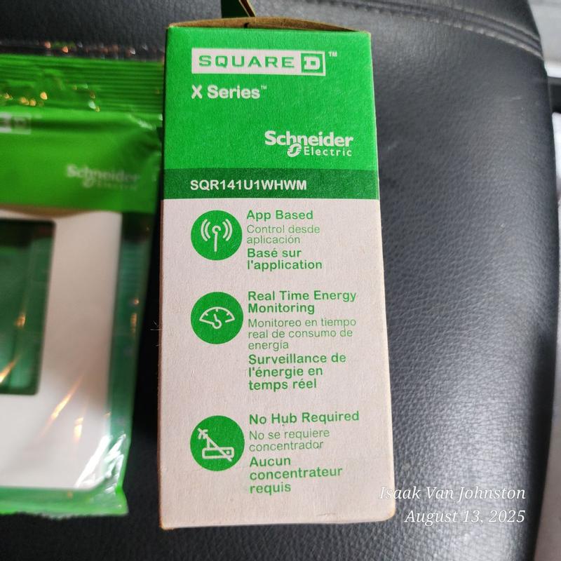 Square D by Schneider X Series Smart WiFi Matter 15-amp Single-pole/3 ...