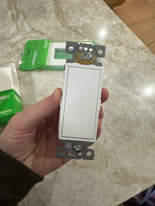 Square D X Series 20-amp Single-pole Rocker Master Light Switch , White ...